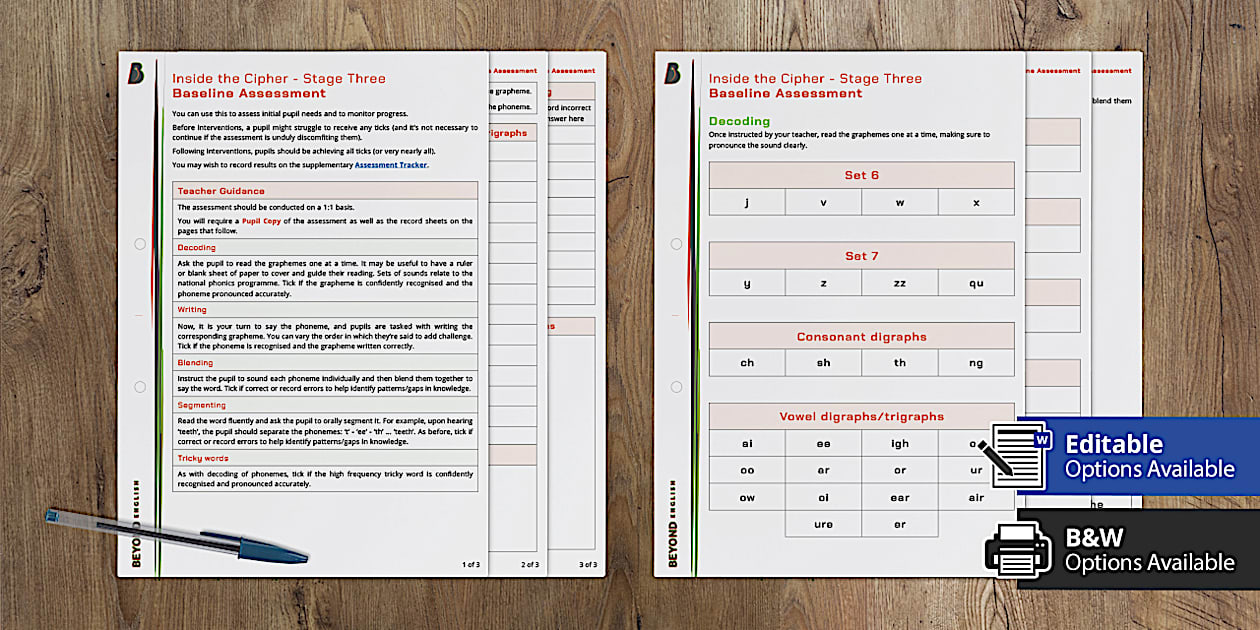 ITC Phonics Stage Three - Assessment