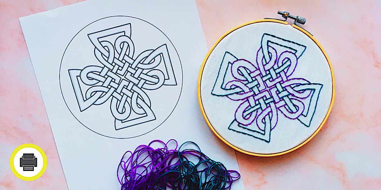 Simple Viking Embroidery Pattern Design (teacher made)
