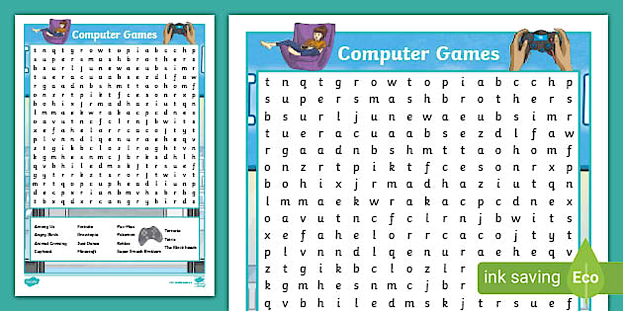 Computer Games Word Search - Year 4 (teacher made) - Twinkl