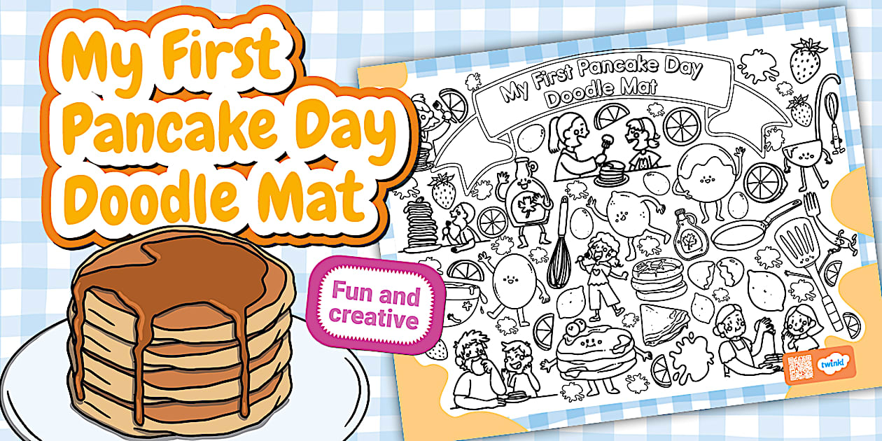 * NEW * My First Pancake Day Doodle Mat