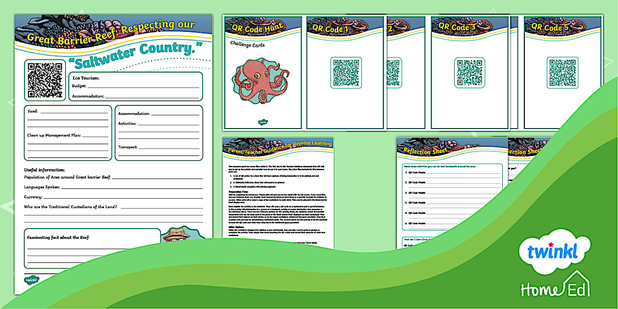 Great Barrier Reef QR Codes Travel Guide (teacher made)