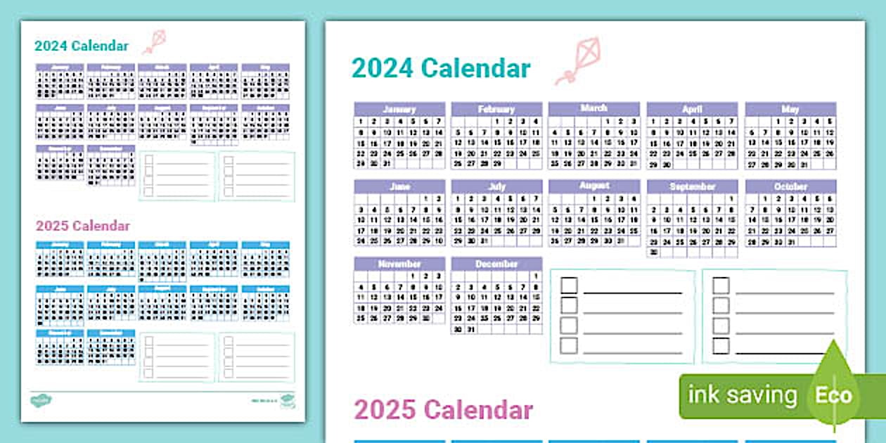 Two Year Planner 2024-2025