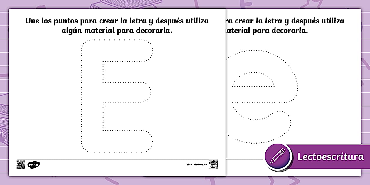 Hoja de actividad: La letra E (creat de profesori) - Twinkl