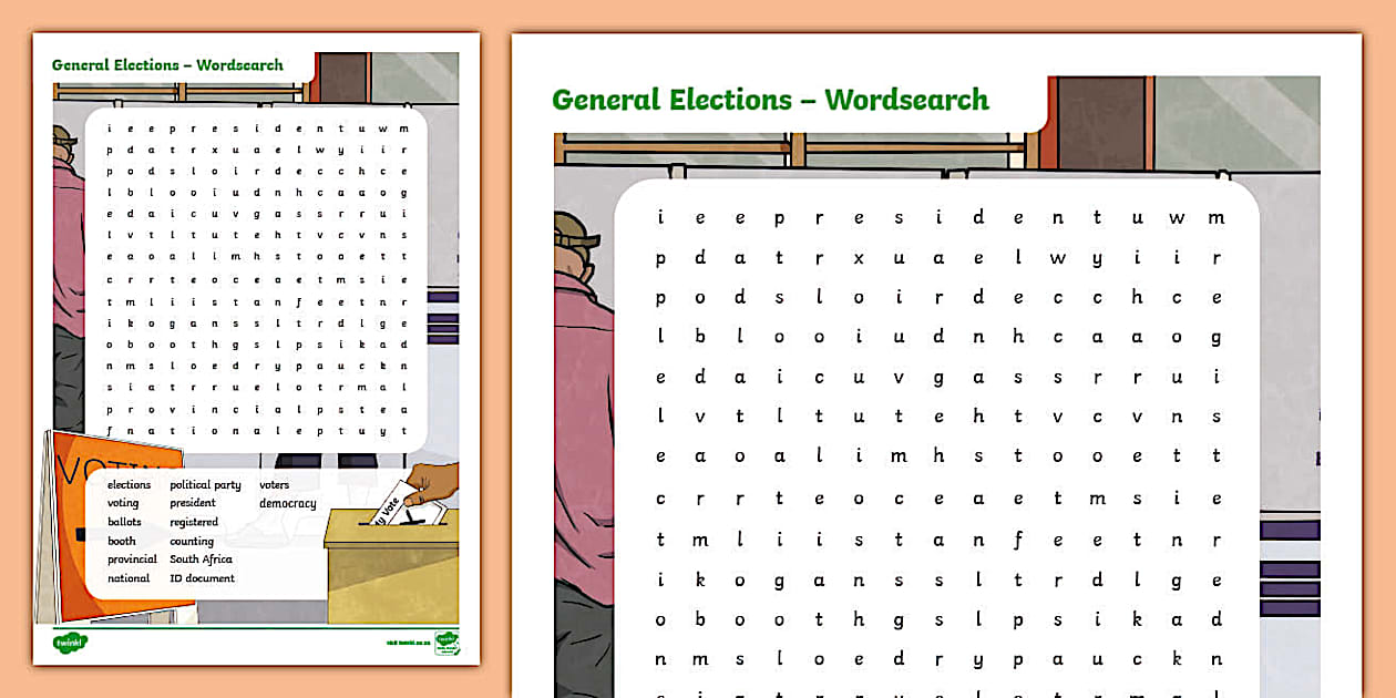 Word Search Election Time | Grade 3 (Teacher-Made) - Twinkl