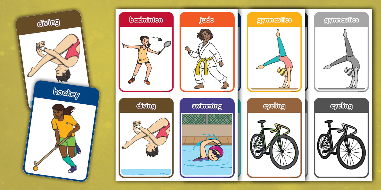 Paris Summer Games Sports Flashcards (teacher made) - Twinkl