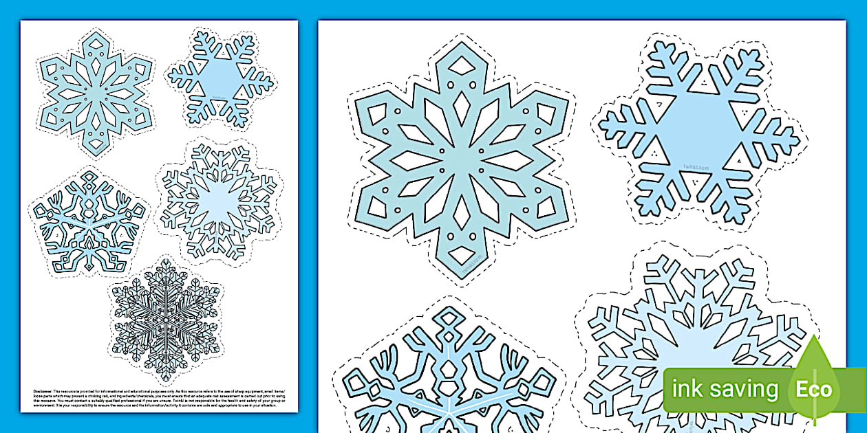 Paper Snowflake Templates Twinkl Canada (teacher made)