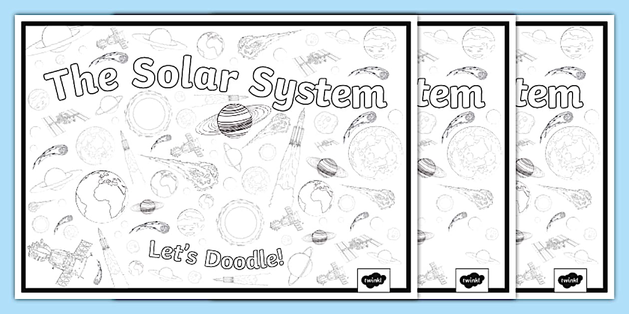 KS2 Solar System Doodle Colouring Pages (teacher made)
