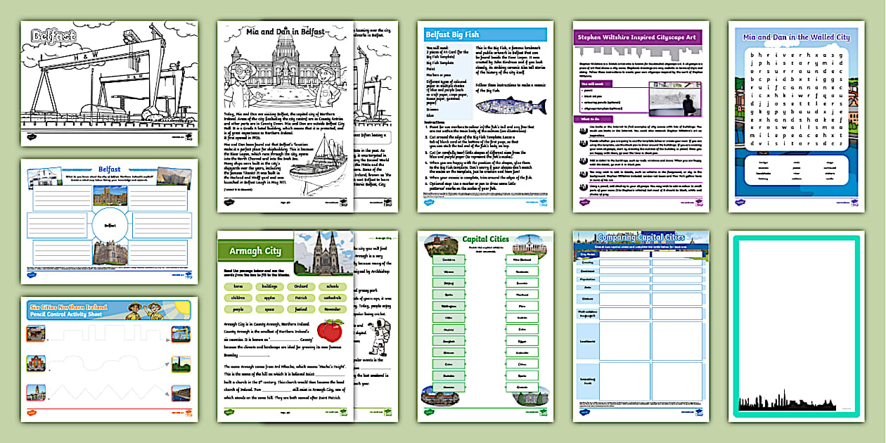 Northern Ireland Cities-Themed Summer Activity Pack | Twinkl