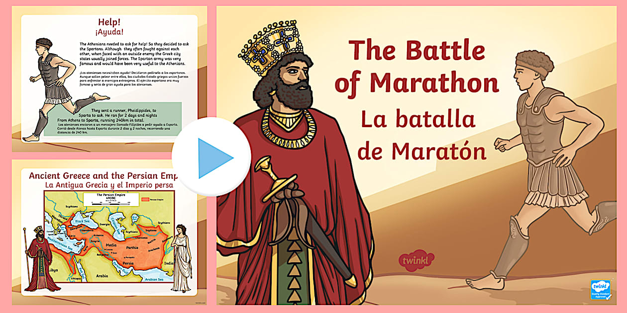 The Battle of Marathon Information PowerPoint English/Spanish