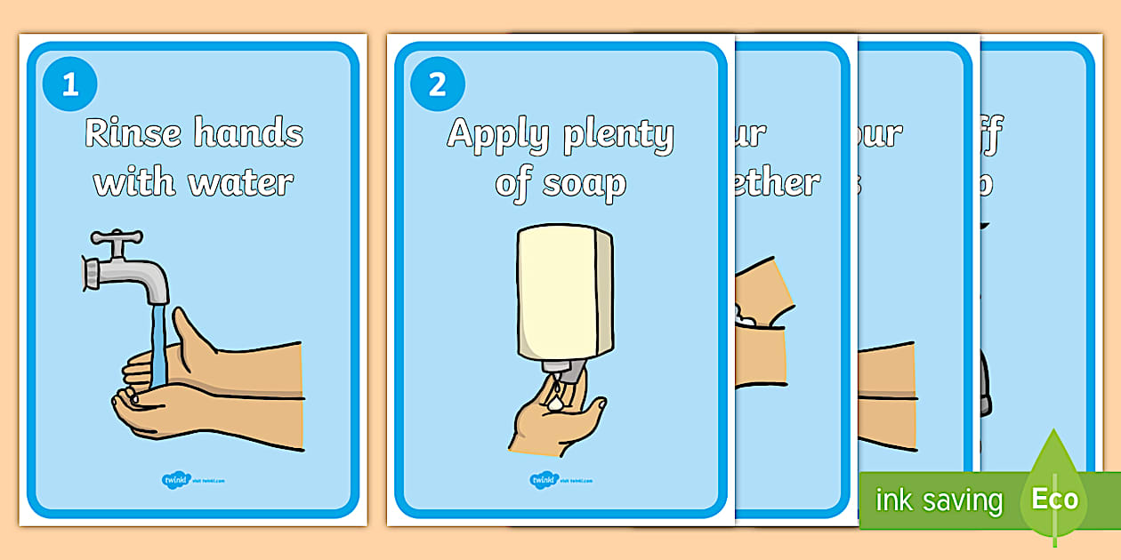 Precursive How to Wash Your Hands Poster * * - Twinkl