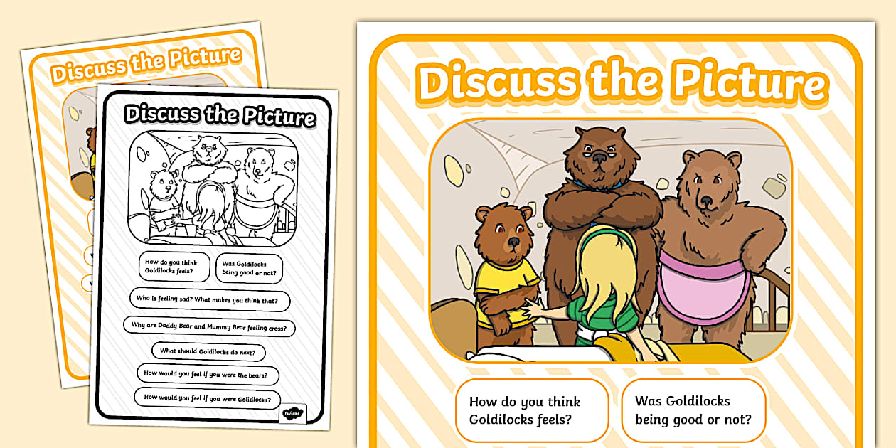 Goldilocks Discussion Prompt Display Poster (teacher made)