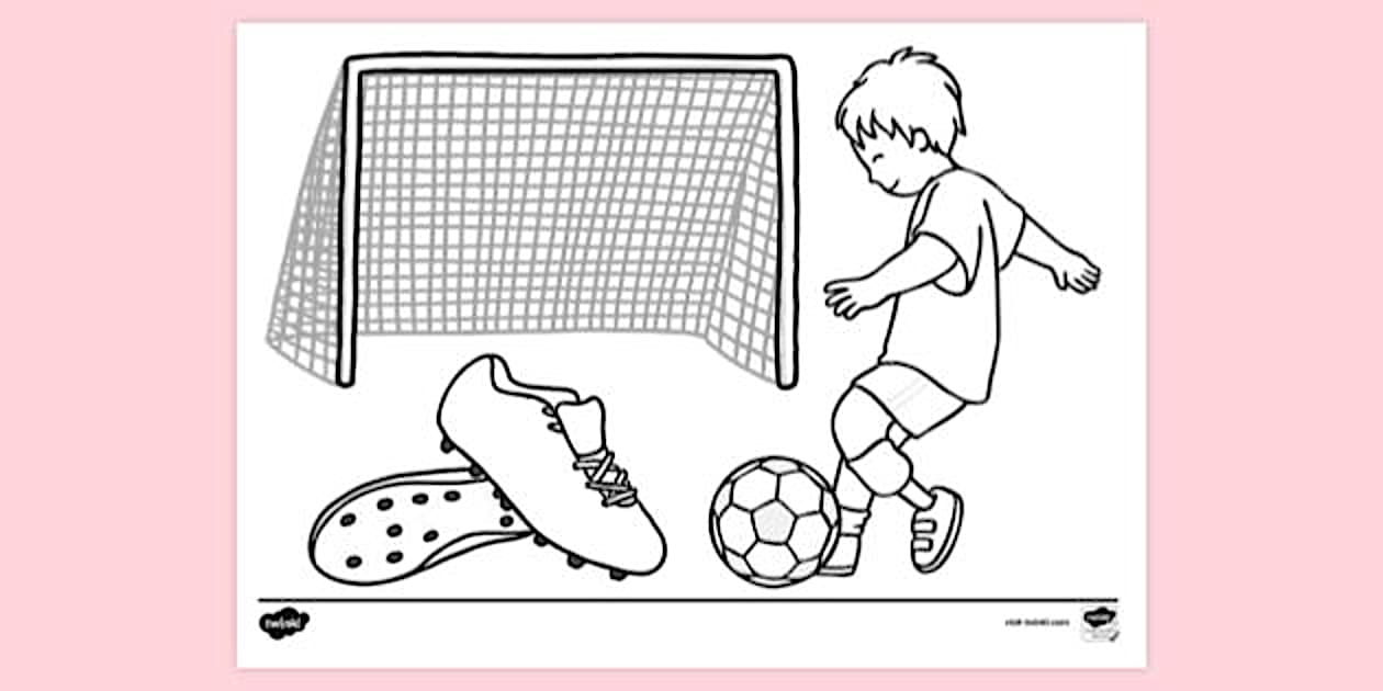 Printable Football Colouring Page | Colouring Sheets