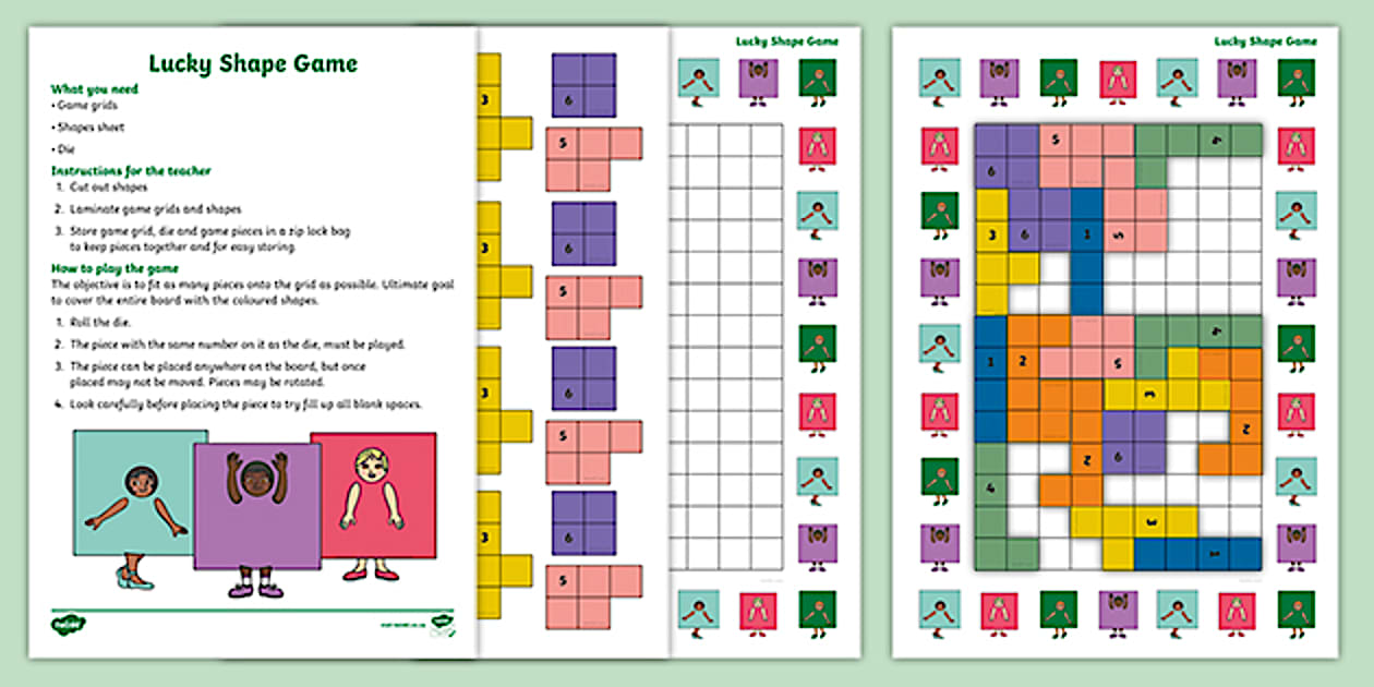Editable Lucky Shape Game (teacher made) - Twinkl