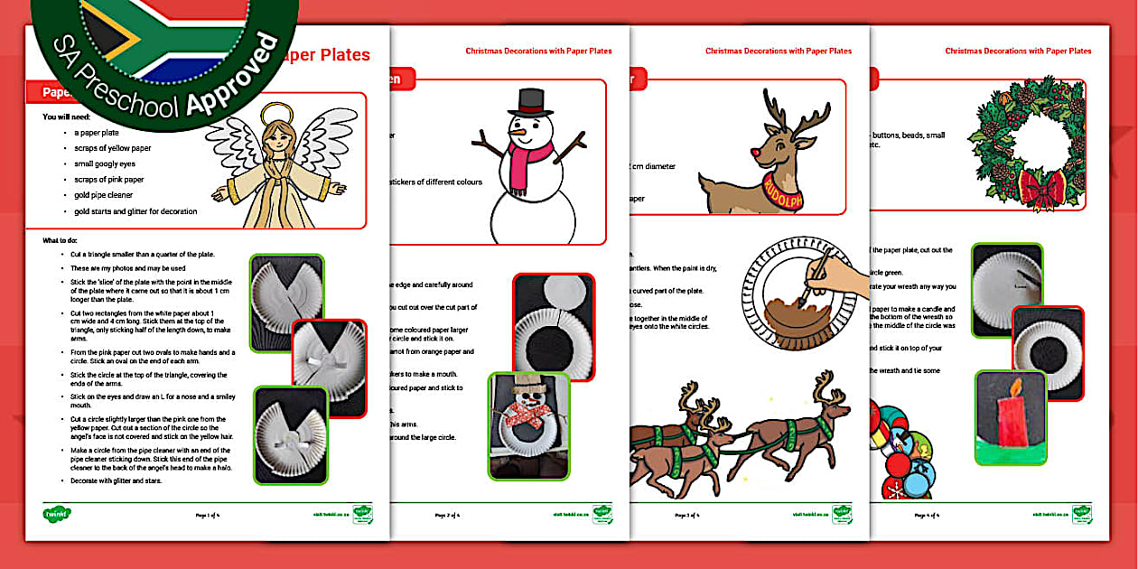 Craft: Christmas Decorations From Paper Plates