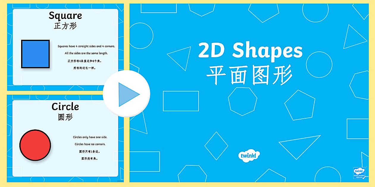 2D Shape Properties PowerPoint English/Mandarin Chinese - 2D Shape ...