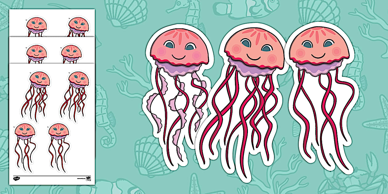 Jellyfish Cut Outs (teacher made) - Twinkl