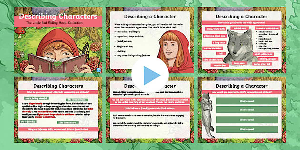 Year 3 Describing a Character PowerPoint (teacher made)