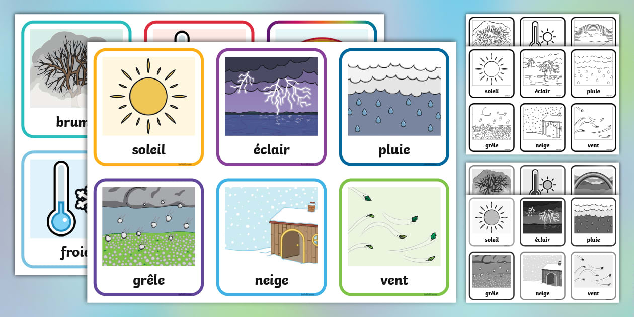 Cartes assorties : La météo - Twinkl France (teacher made)
