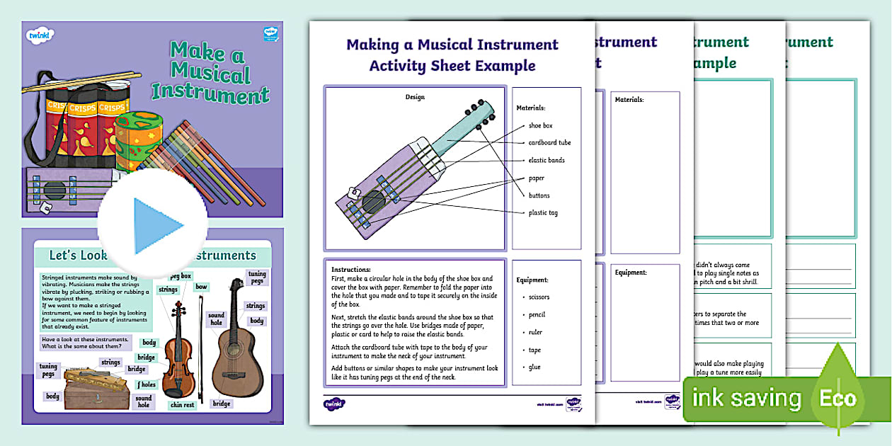 👉 KS2 Make a Musical Instrument (teacher made) - Twinkl