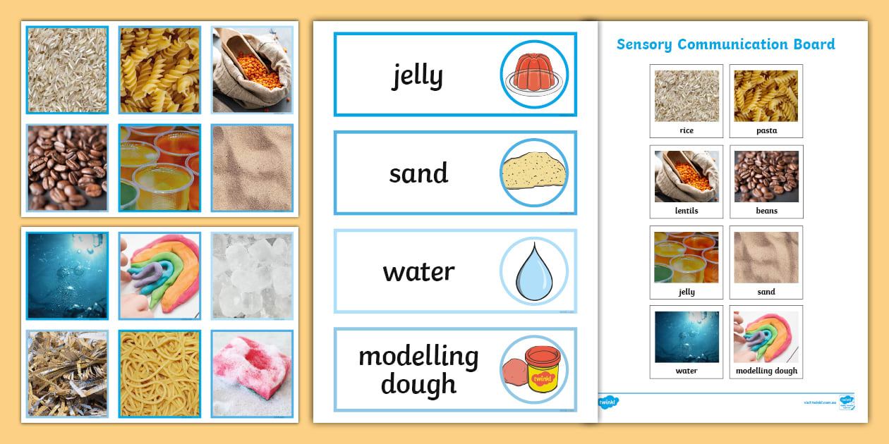 SEN Sensory Exploration Word and Picture Cards - Twinkl