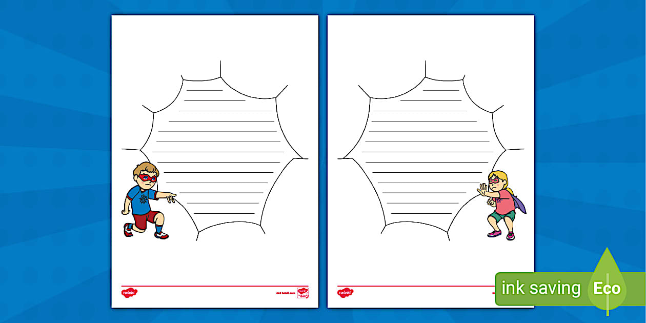 Spider Superhero Themed Writing Template (Teacher-Made)