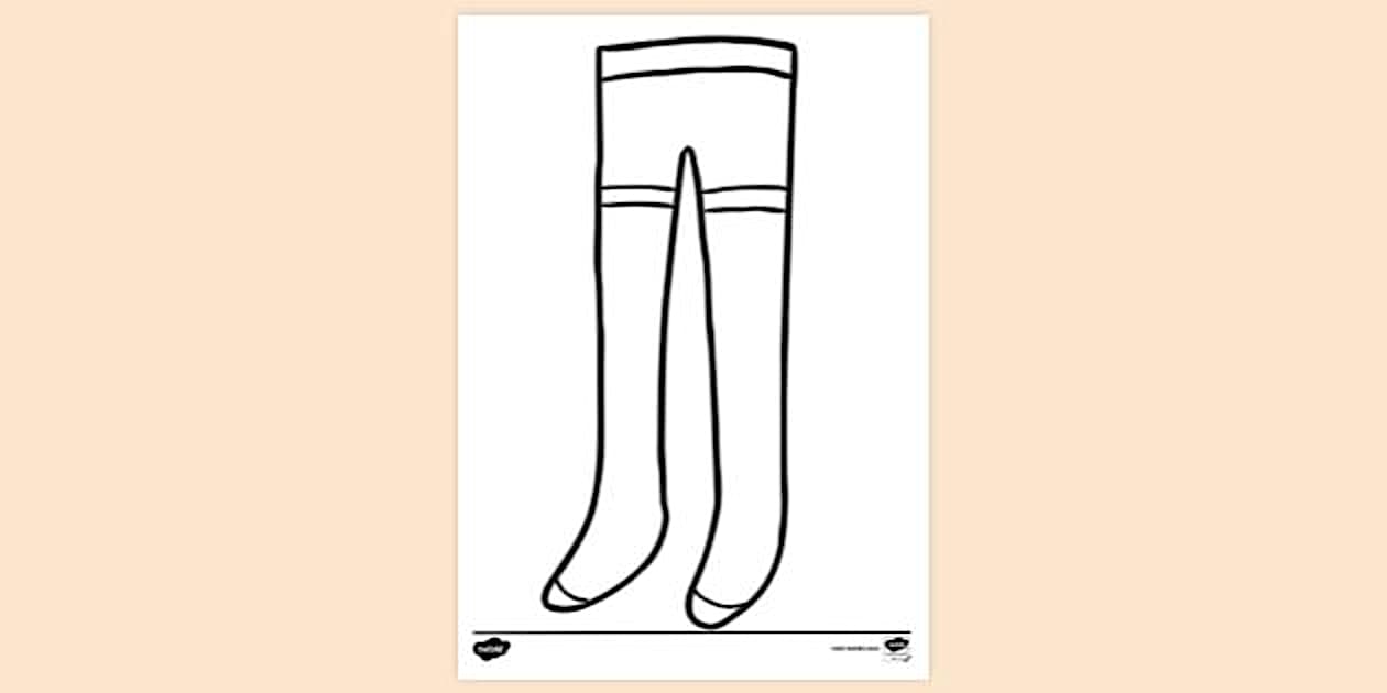 Pair of Tights Colouring Sheet | Colouring Sheets - Twinkl