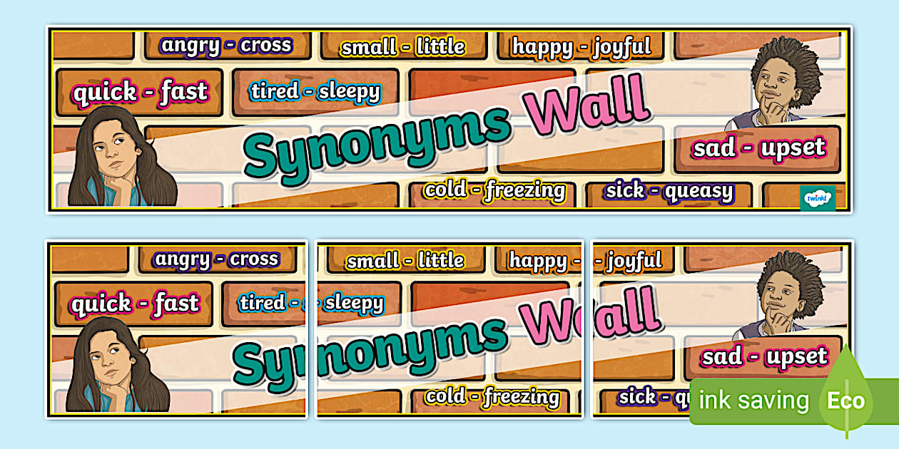 Synonyms Wall Display Banner - Twinkl - KS2 (teacher made)