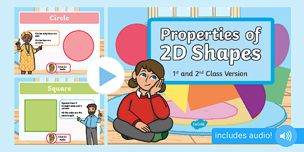 Properties of 2D Shapes Audio PowerPoint (Lehrer gemacht)