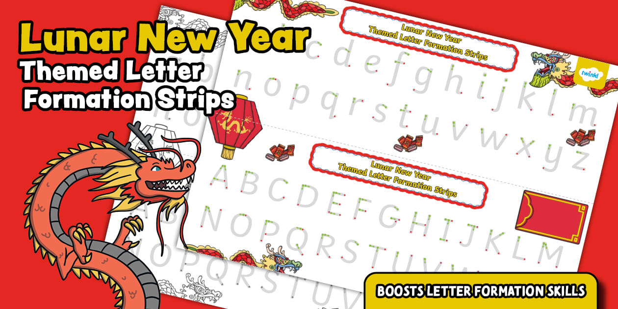 * NEW * Lunar New Year Themed Letter Formation Strips