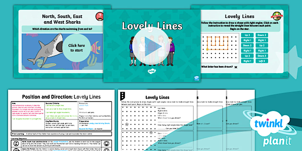 PlanIt Maths Y2 Position and Direction Lesson Pack Position, Direction and