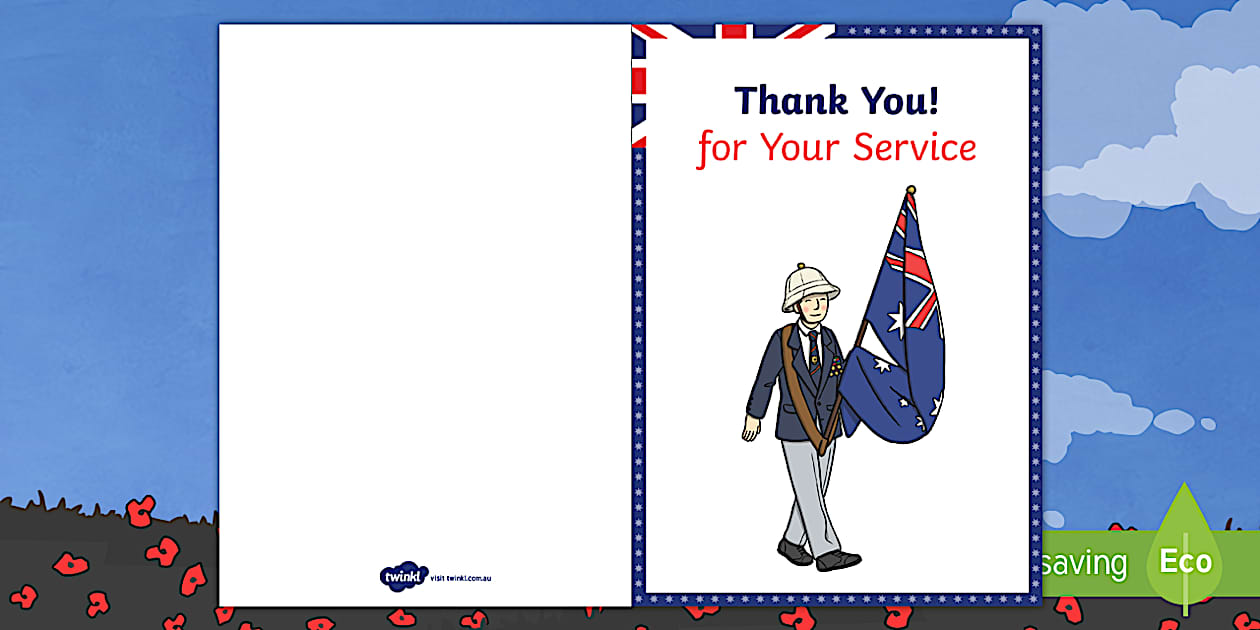 ANZAC Day Cards | Thank You Veterans | Primary Resource