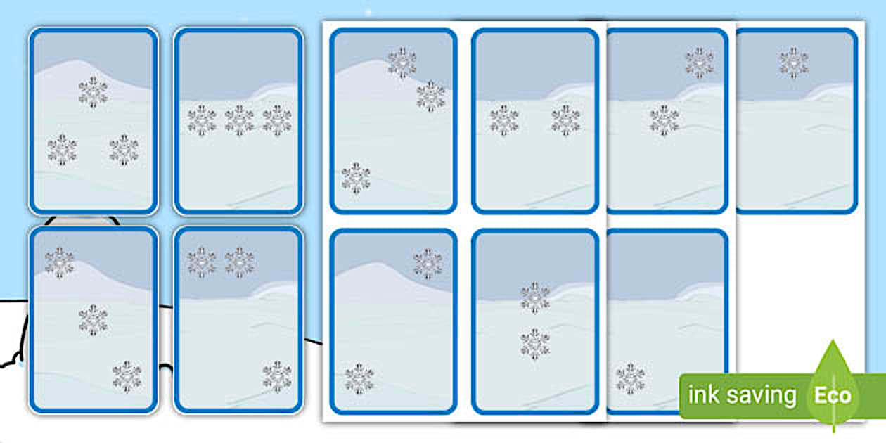 👉 Snowflake Subitising Cards 1-3 (teacher made) - Twinkl