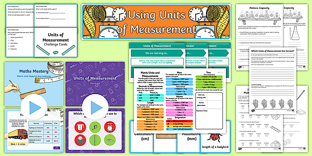 Units of Measurement Resource Pack (teacher made) - Twinkl