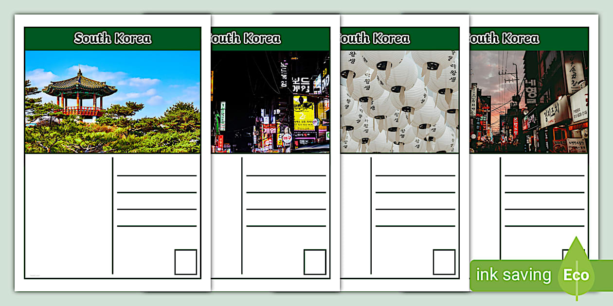South Korea Postcards (Teacher-Made) - Twinkl