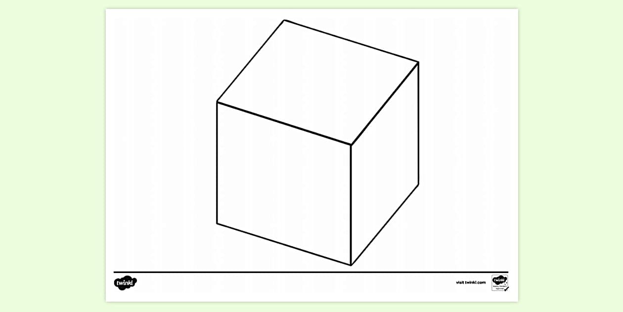 Cube Colouring Sheet | Colouring Sheets (teacher made)