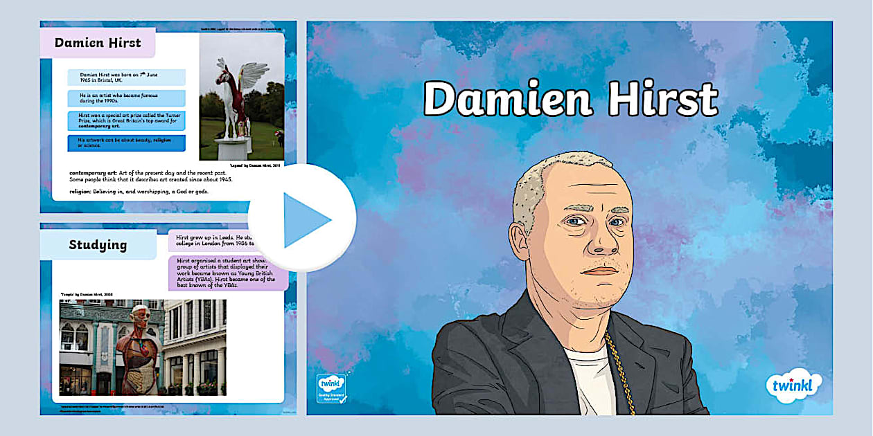 KS1 All About Damien Hirst Artist PowerPoint (teacher made)
