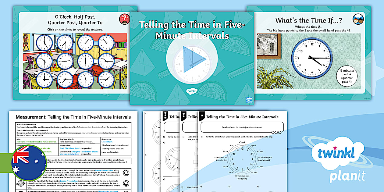 Year 3 Measurement: Tell and Write Time from Analogue L1