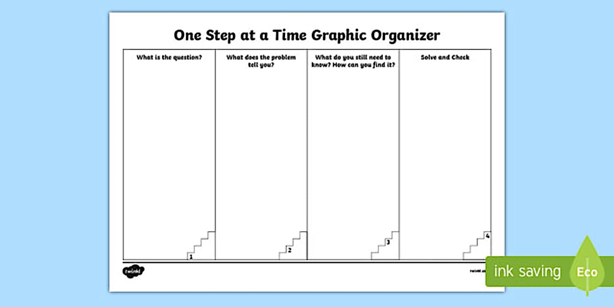 One Step at a Time Math Graphic Organizer