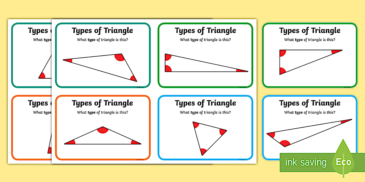Types of Triangle Maths Challenge Cards (teacher made)