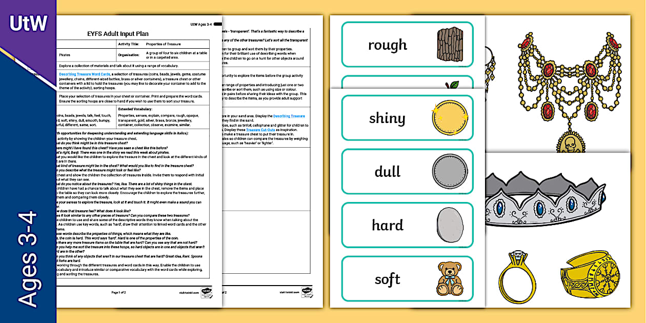EYFS Properties of Treasure Adult Input Plan Resource Pack