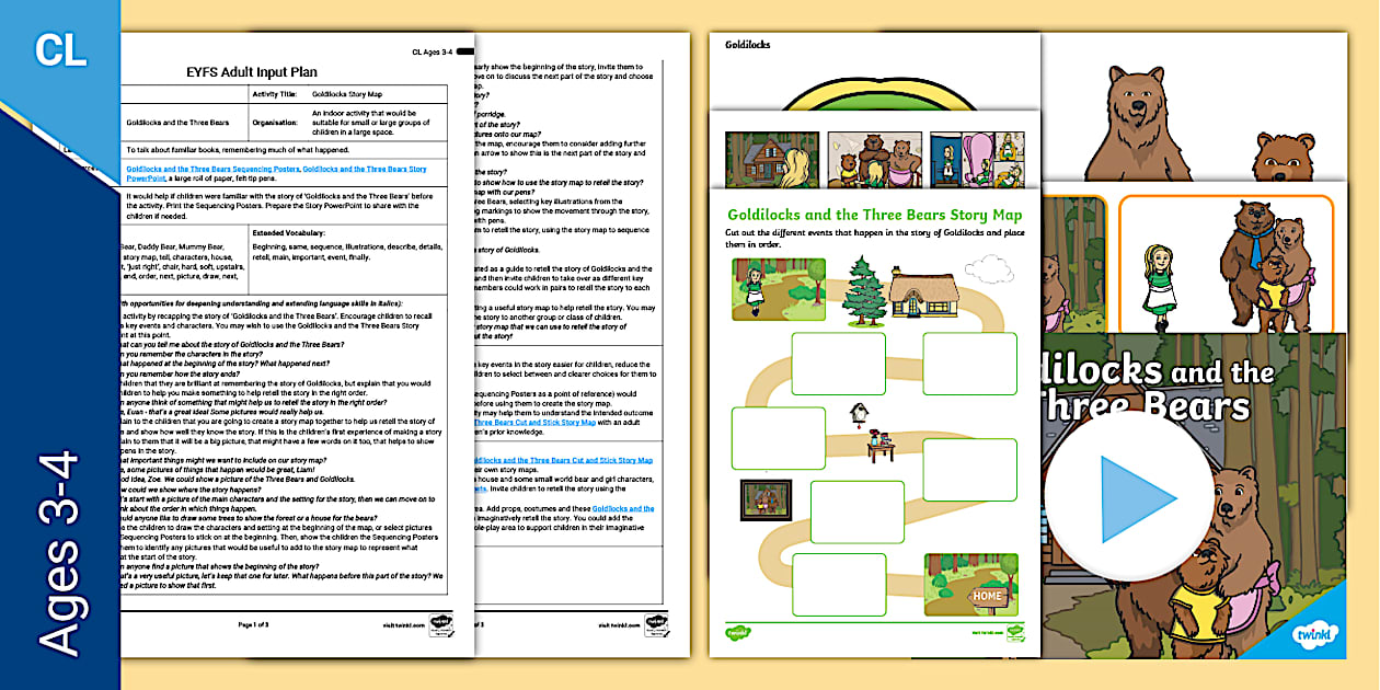 EYFS Goldilocks Story Map Adult Input Plan and Resource Pack