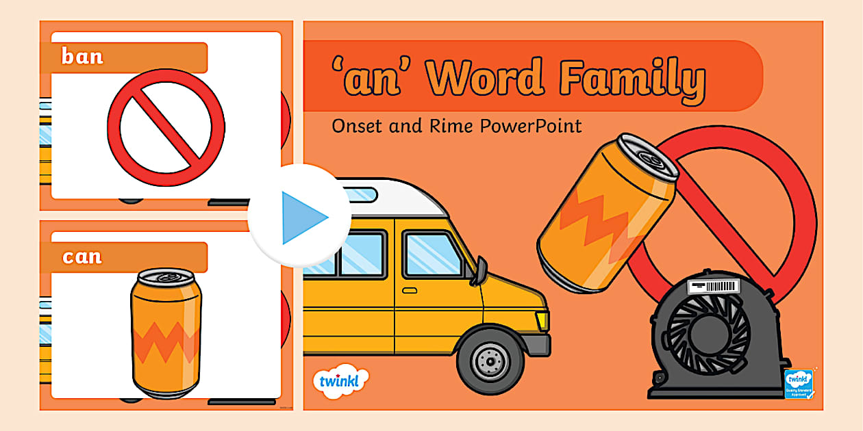 ‘an’ Onset and Rime PowerPoint (teacher made) - Twinkl