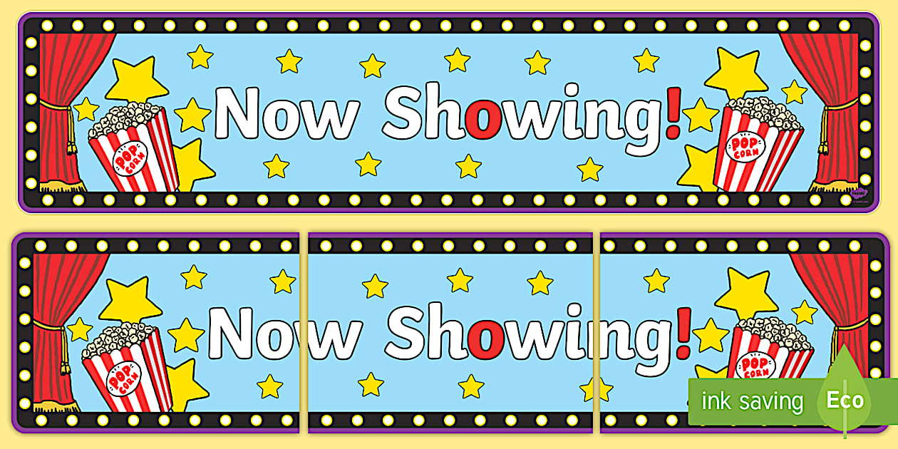 'Now Showing' Movie Themed Display Banner (teacher made)