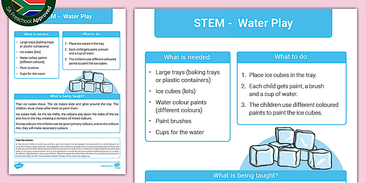 Preschool: STEM – Painting Ice Blocks (teacher made)