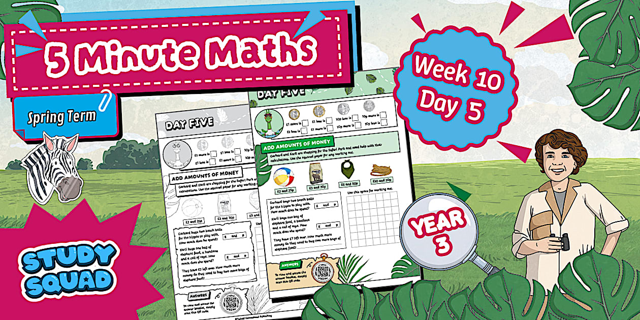👉 Study Squad 5 Minute Maths - Year 3 Spring - Week 10 Day 5