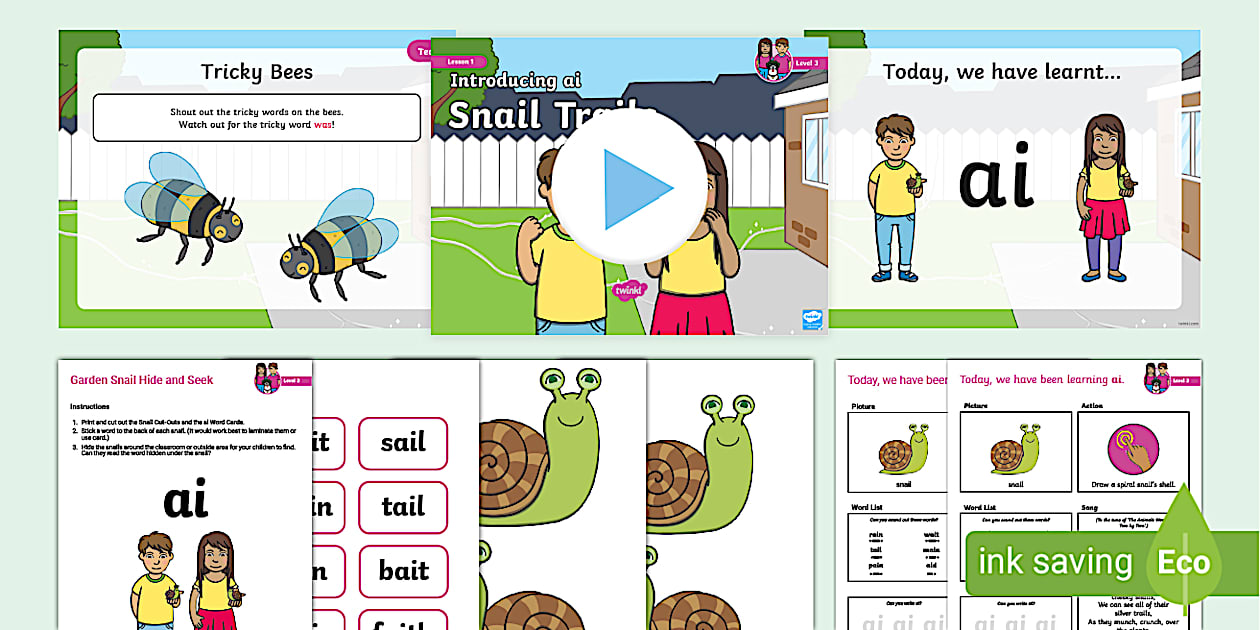 'ai' Phonics Lesson Pack - Level 3 Week 4 Lesson 1