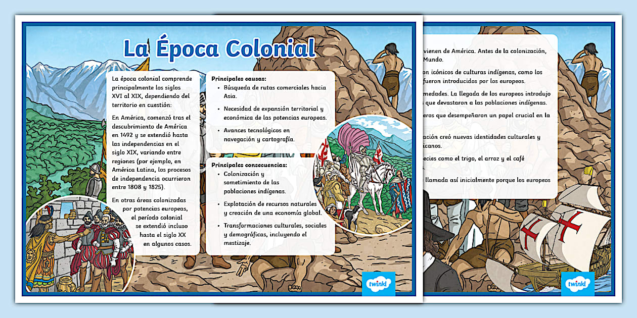 Infografía: La Época Colonial (Hecho por educadores)