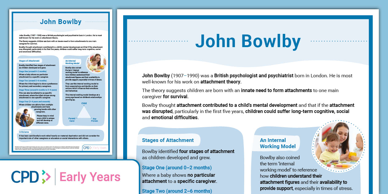Bowlby | Poster | CPD (teacher made) - Twinkl