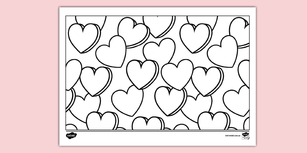 Valentine's Day Heart Printable Colouring Page