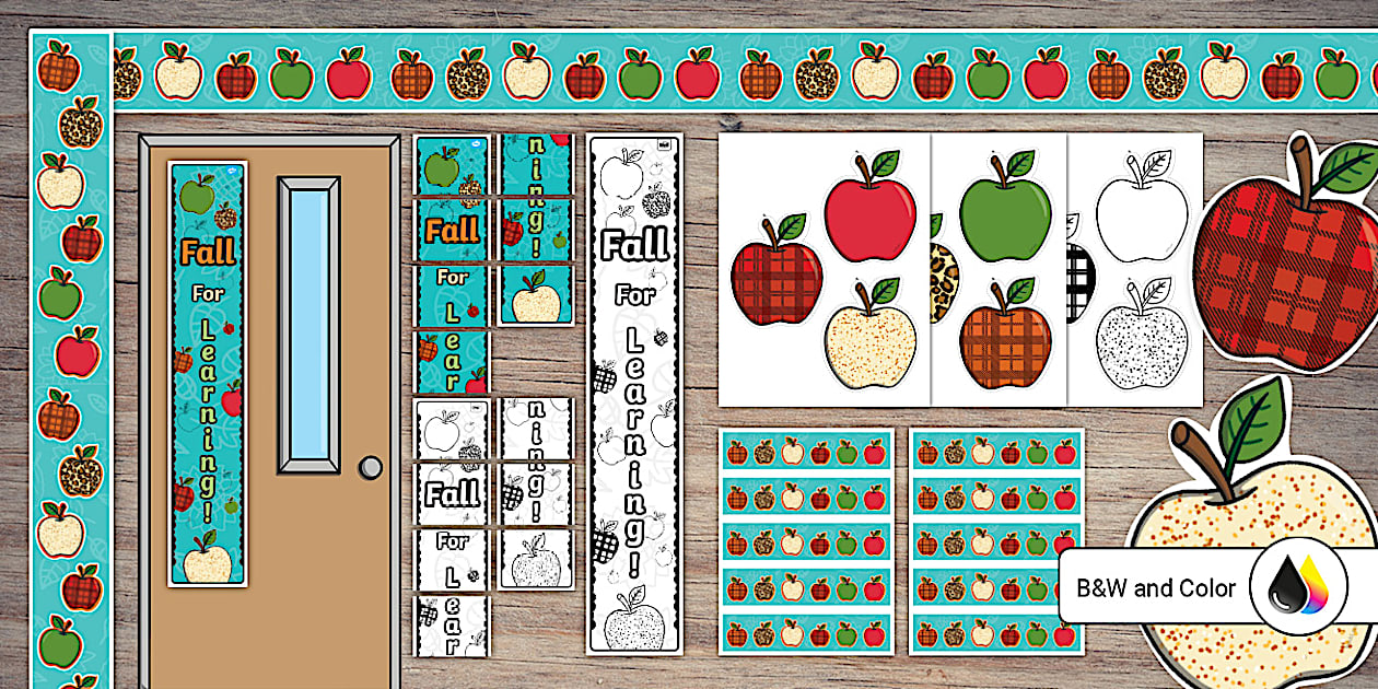 Fall For Learning! Fall Apples Door Decorating Pack
